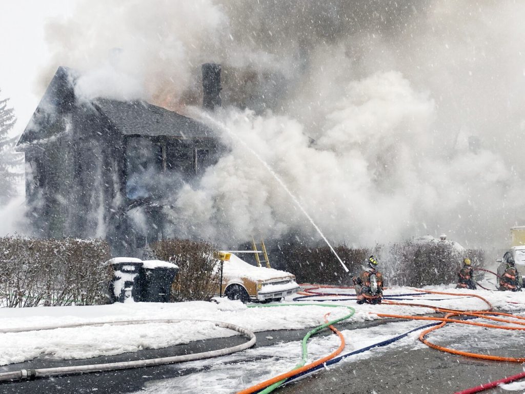 Crews battle Monday morning house fire in Monarch - Herald-Standard